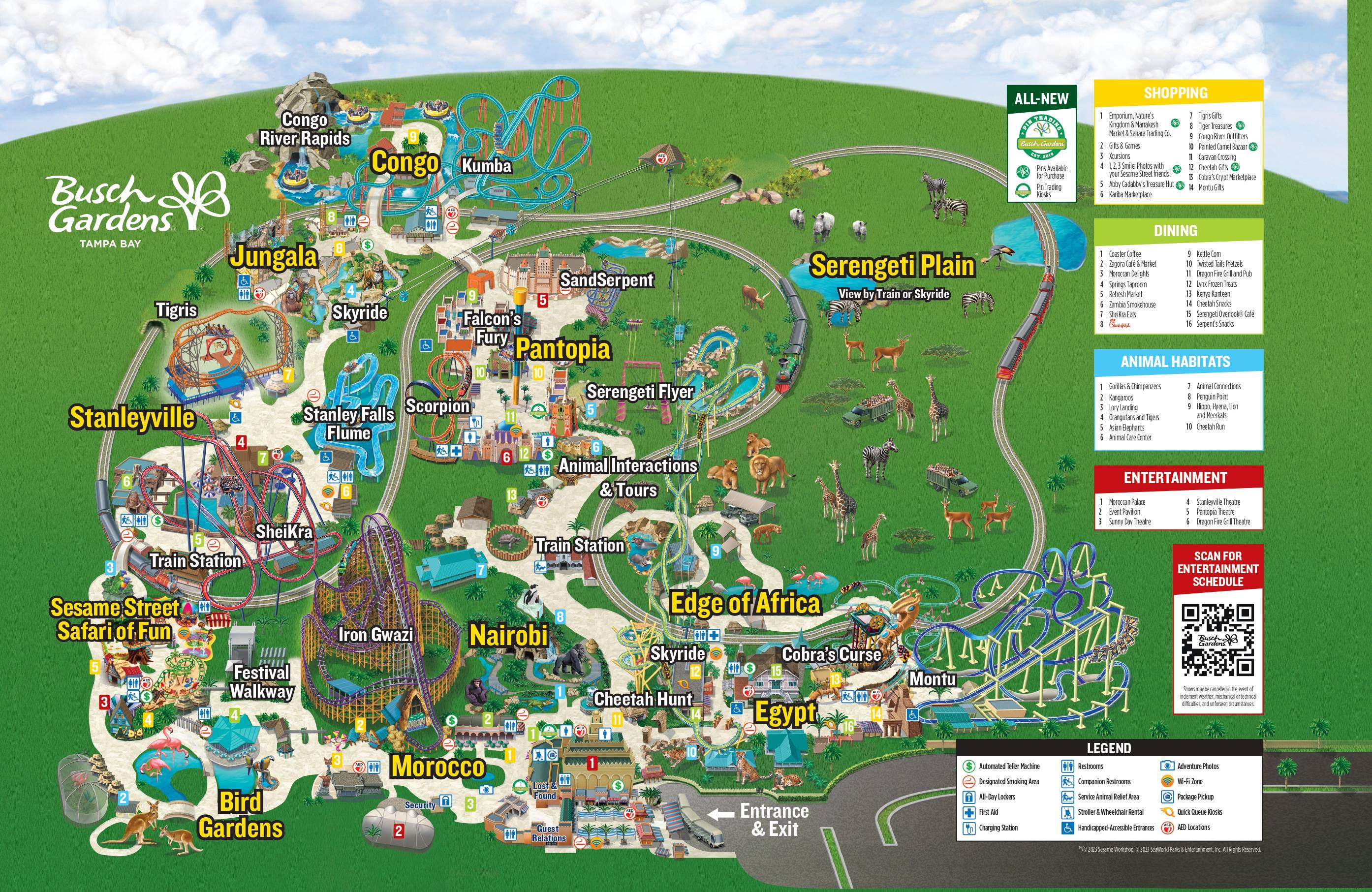 Mapa Busch Gardens Tampa